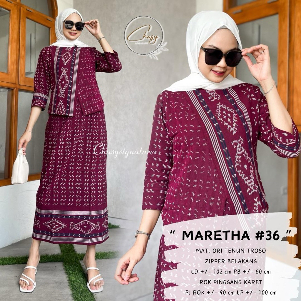 Jual Maretha Set by Chasy Setelan Blouse dan Rok Tenun Troso Kondangan ...