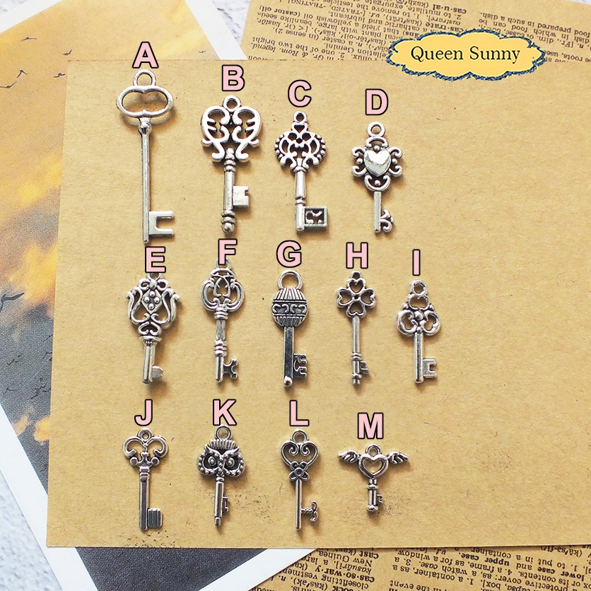 Jual Charm Kunci / Key Pendant Silver Bandul Liontin Manik Aksesoris ...