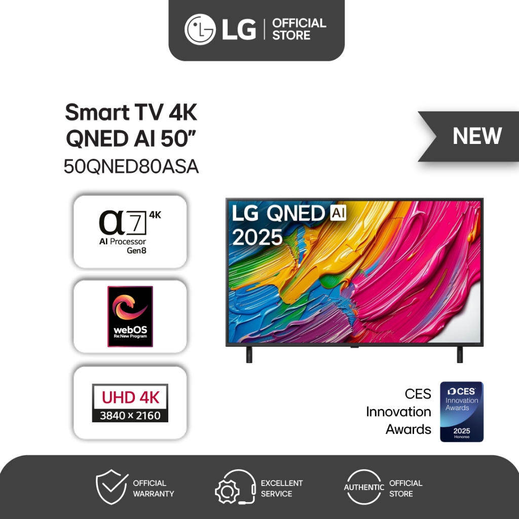 Jual LG Smart TV 4K 50 inci QNED evo AI QNED80 2025 | All New Dynamic ...