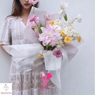 Jual LEMBARAN kertas tisu bunga halus tissue flower wrapping cellophane ...