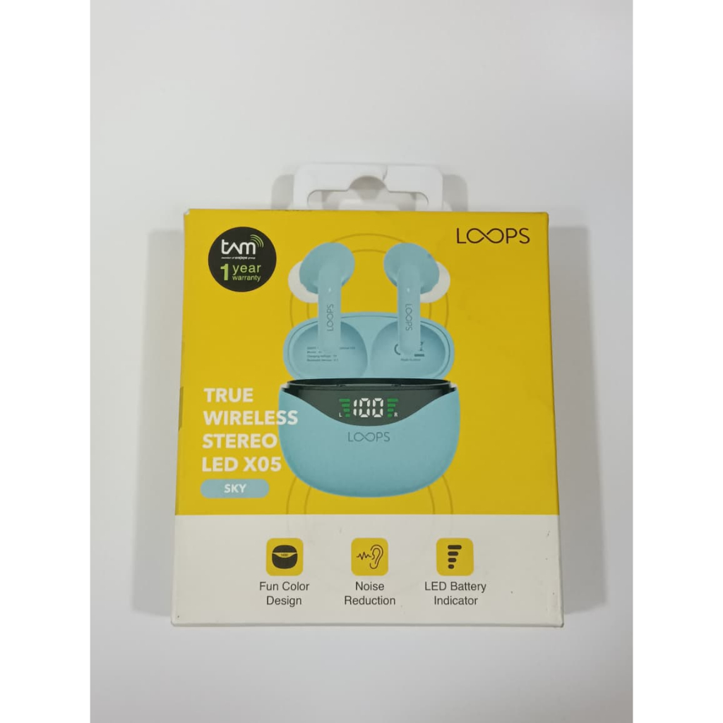 Jual LOOPS TWS RING X05 ORIGINAL SECOND FULLSET - SKY | Shopee Indonesia
