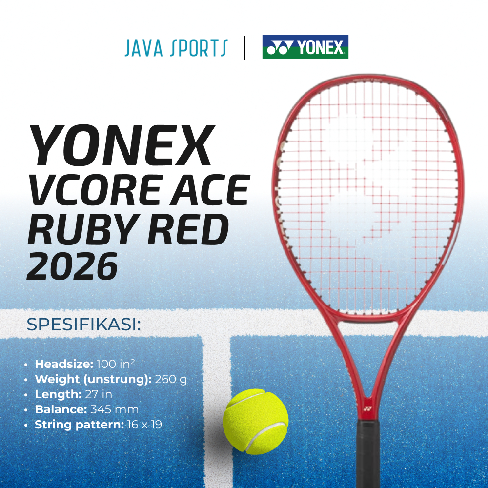 Jual Raket Tenis Yonex VCore ACE Ruby Red 2026 Original V Core Tennis ...