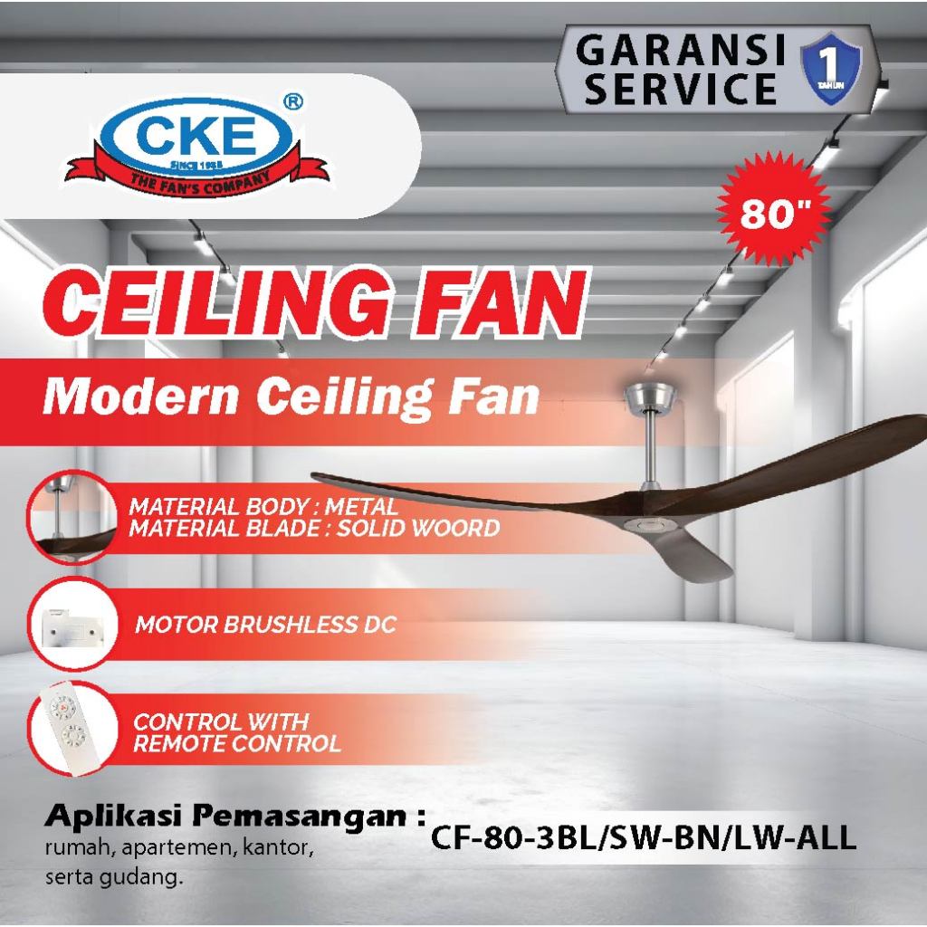 Jual Kipas Angin Gantung Plafon Kayu 80 Inch Ceiling Fan Hias 80" Dark ...