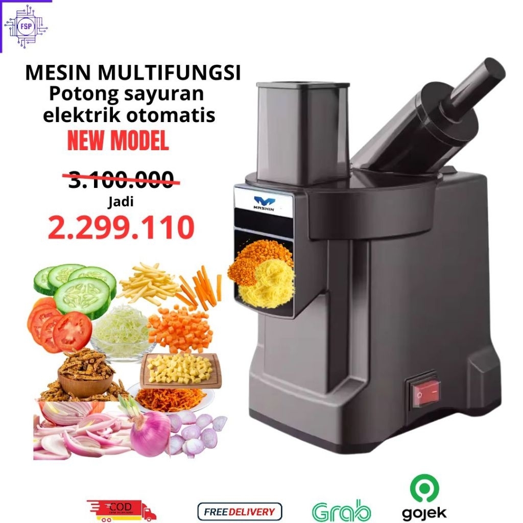 Jual Mesin Pengiris Sayur Kentang, Singkong, Pisang Multifungsi Stick ...