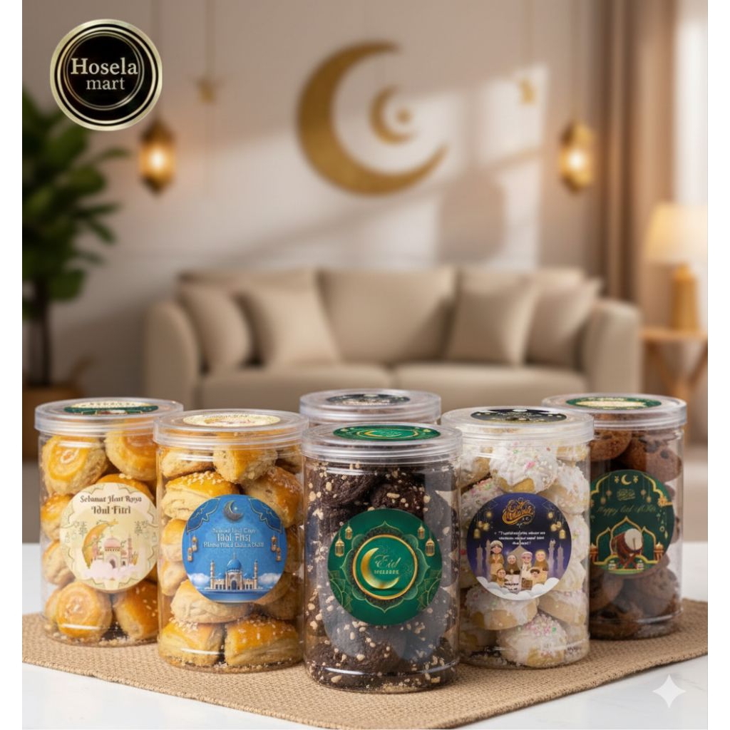 Jual 1 pcs sticker bulat idul fitri stiker lebaran ramadan cookies kue ...