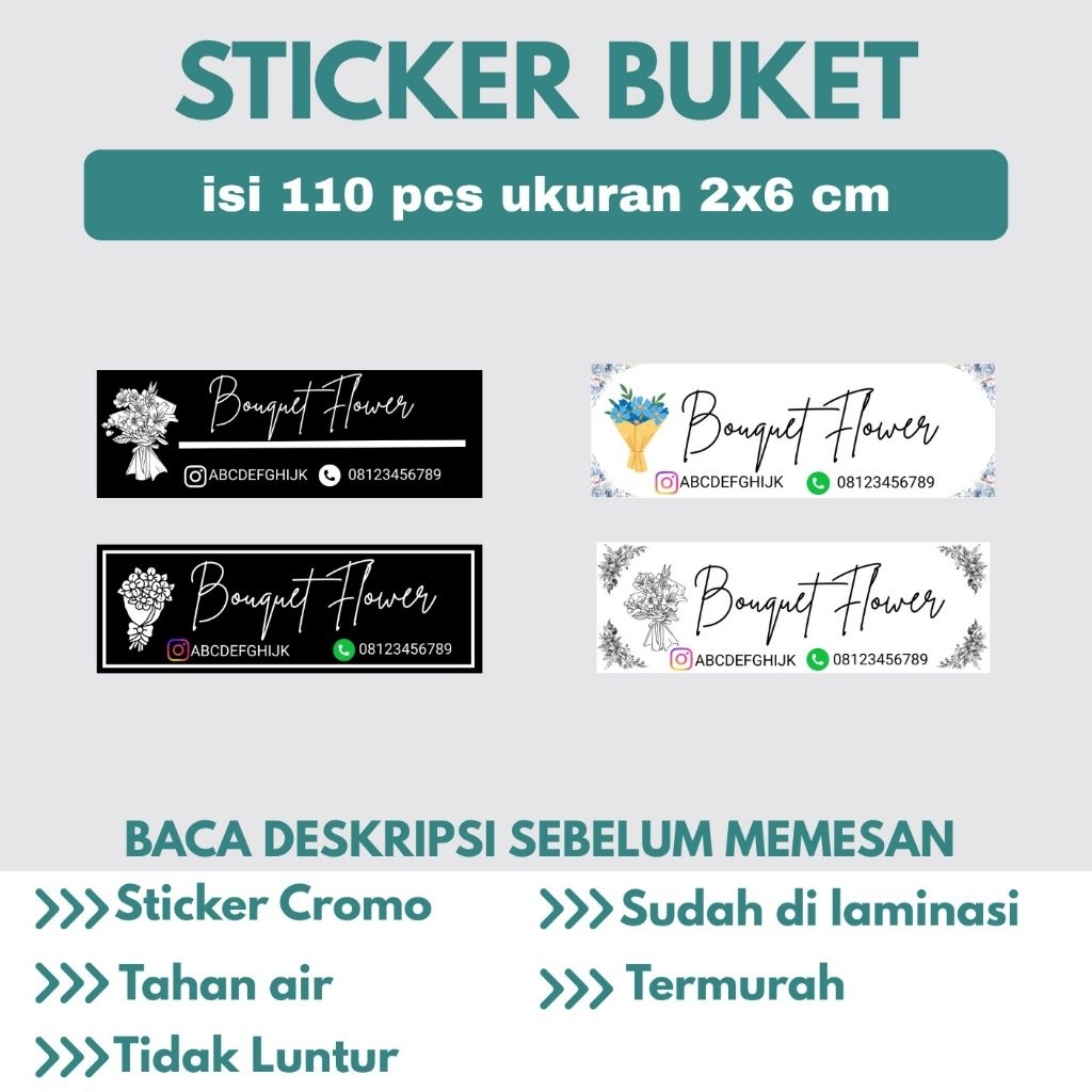 Jual sticker buket wisuda custom isi 100 pcs | Shopee Indonesia