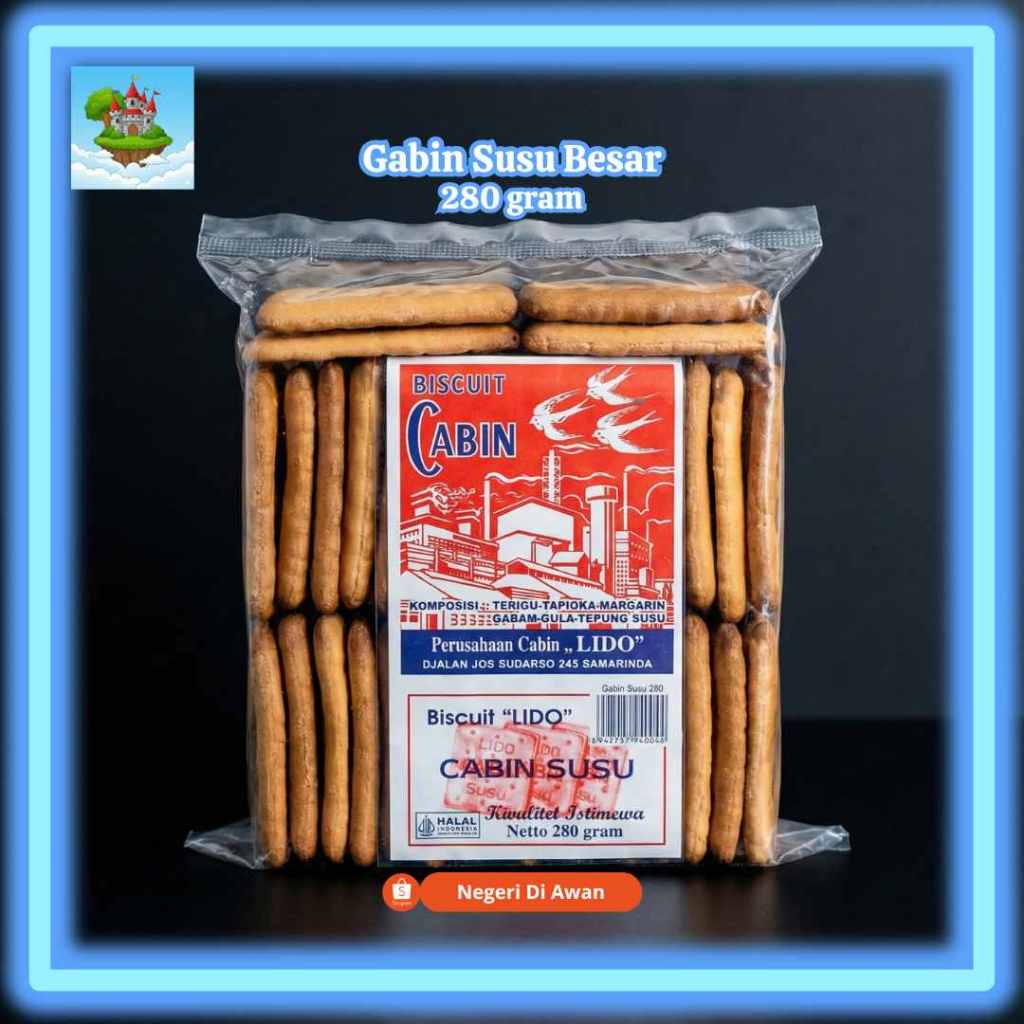 Jual Biskuit Gabin Lido Susu Asli Samarinda 280g - Snack Gabin Jadul ...