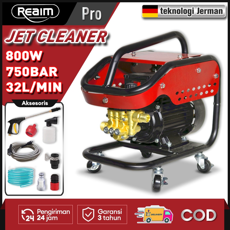 Jual Reaim Jet Cleaner Merah Pro 800Watt 750Bar Mesin Cuci Mobil Mesin ...