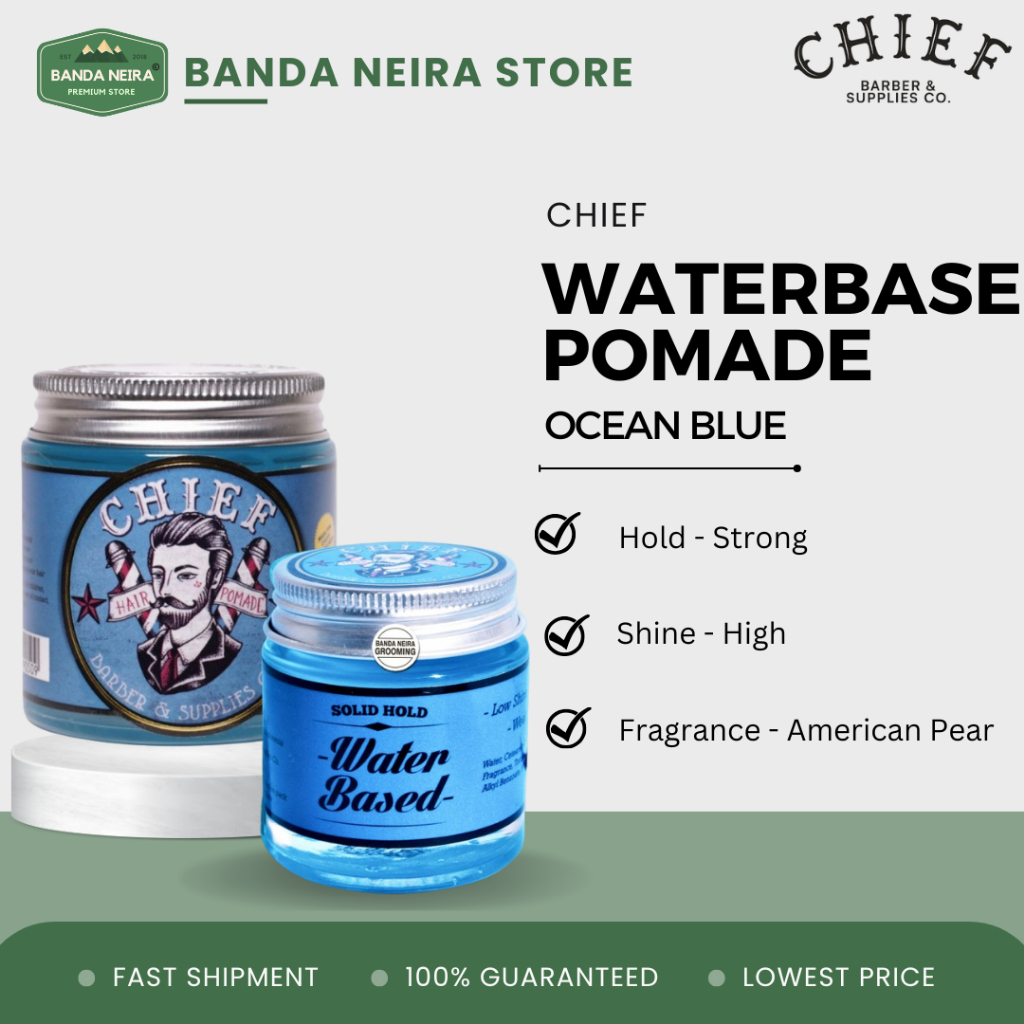 Jual CHIEF Blue Ocean Waterbased Water Based Pomade | Shopee Indonesia