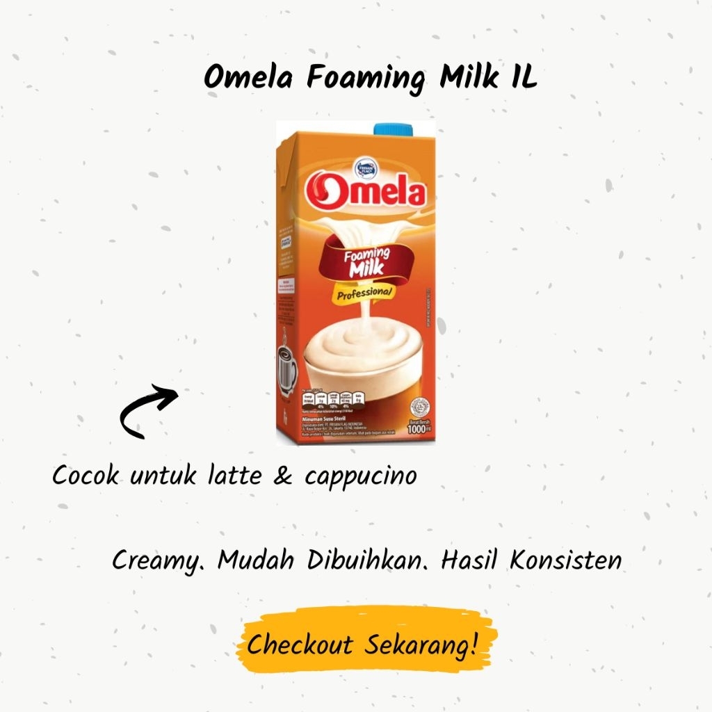Jual Omela Foaming Milk 1 Liter – Susu Foam Premium untuk Coffee, Latte ...