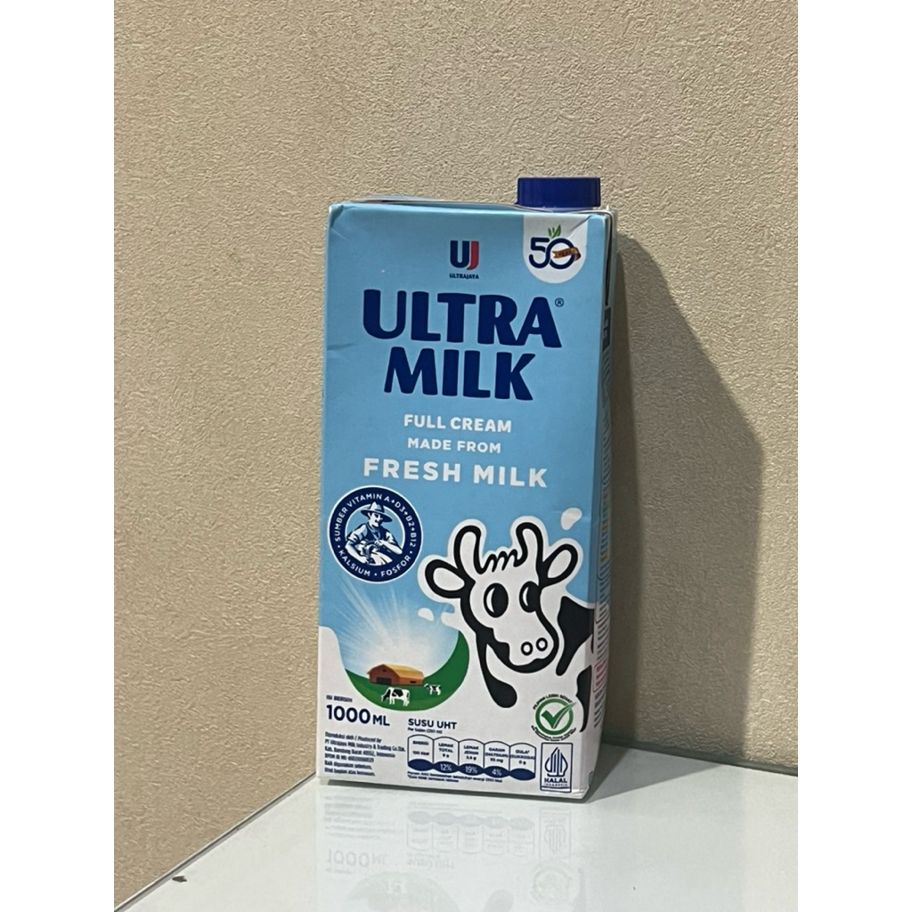 Jual Susu UHT Ultra Milk 1000ml/1 Liter , Fresh Milk Uktra Milk 1L ...