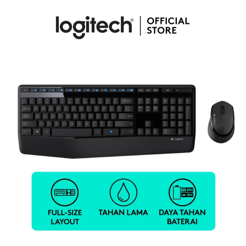 Jual Logitech MK345 Wireless Combo Keyboard Mouse Nyaman Dan Tahan Lama ...