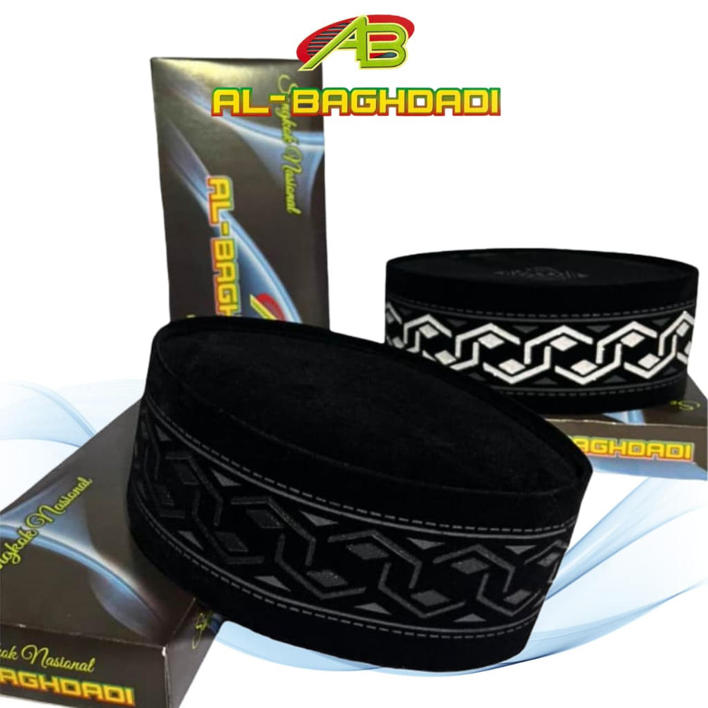 Jual New Product Peci Hitam Motif Batik 3D PERAK Dan HITAM Songkok ...