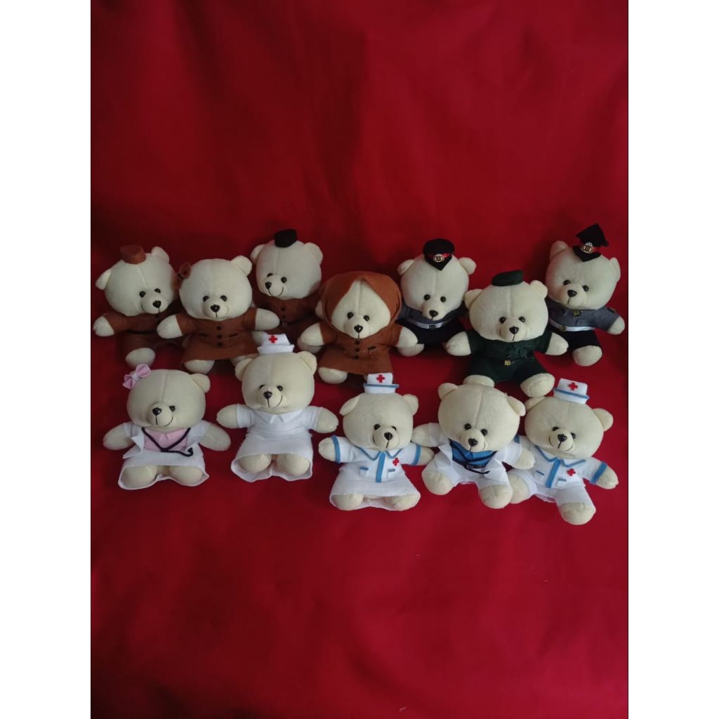 Jual boneka propesi kesehatan , polisi , TNI , guru size 15cm cocok ...