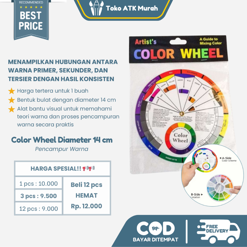 Jual Artist Color Wheel V-Tec - Panduan Pencampuran Warna - Alat ...