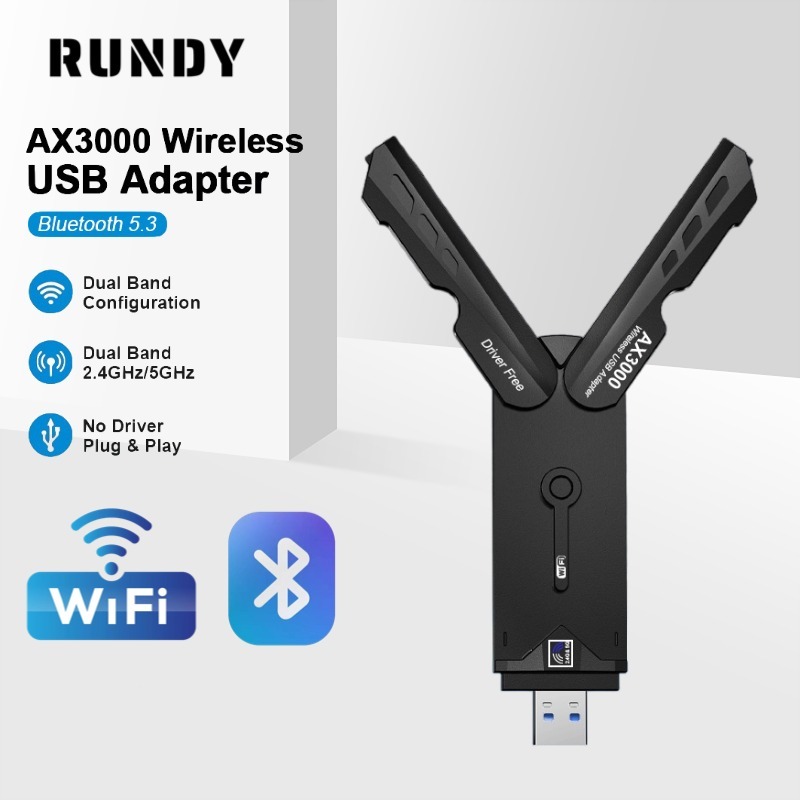 Jual RUNDY [COD] AX3000+ Bluetooth USB Adapter - Dual Band WiFi 6 ...