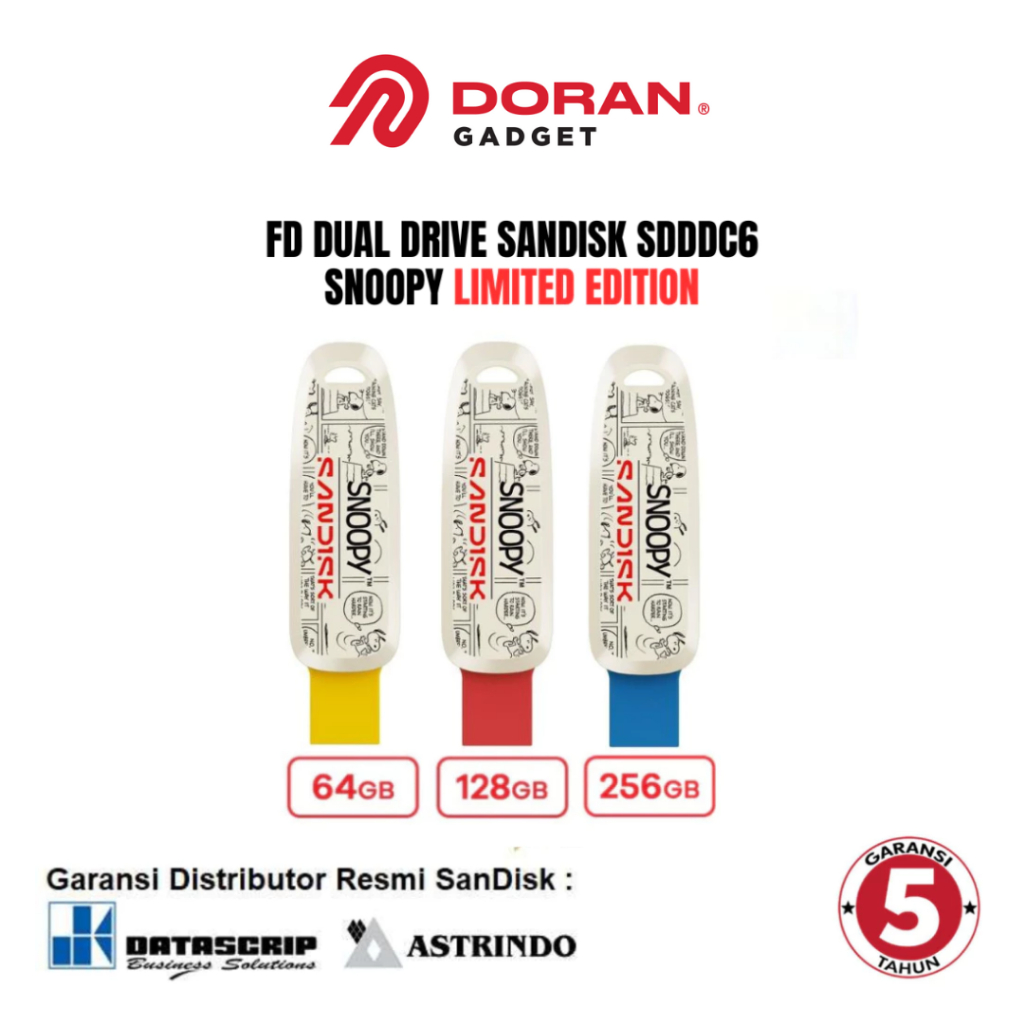 Jual SSanDisk Snoopy Phone Drive 64GB / 128GB / 256GB Limited Edition ...