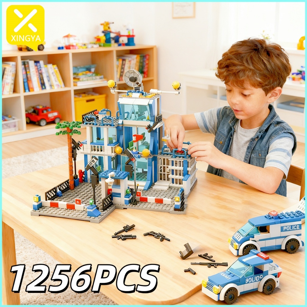 Jual XINGYA (1500PCS) Police Bricks Polisi Station Warship Kapal Tank ...