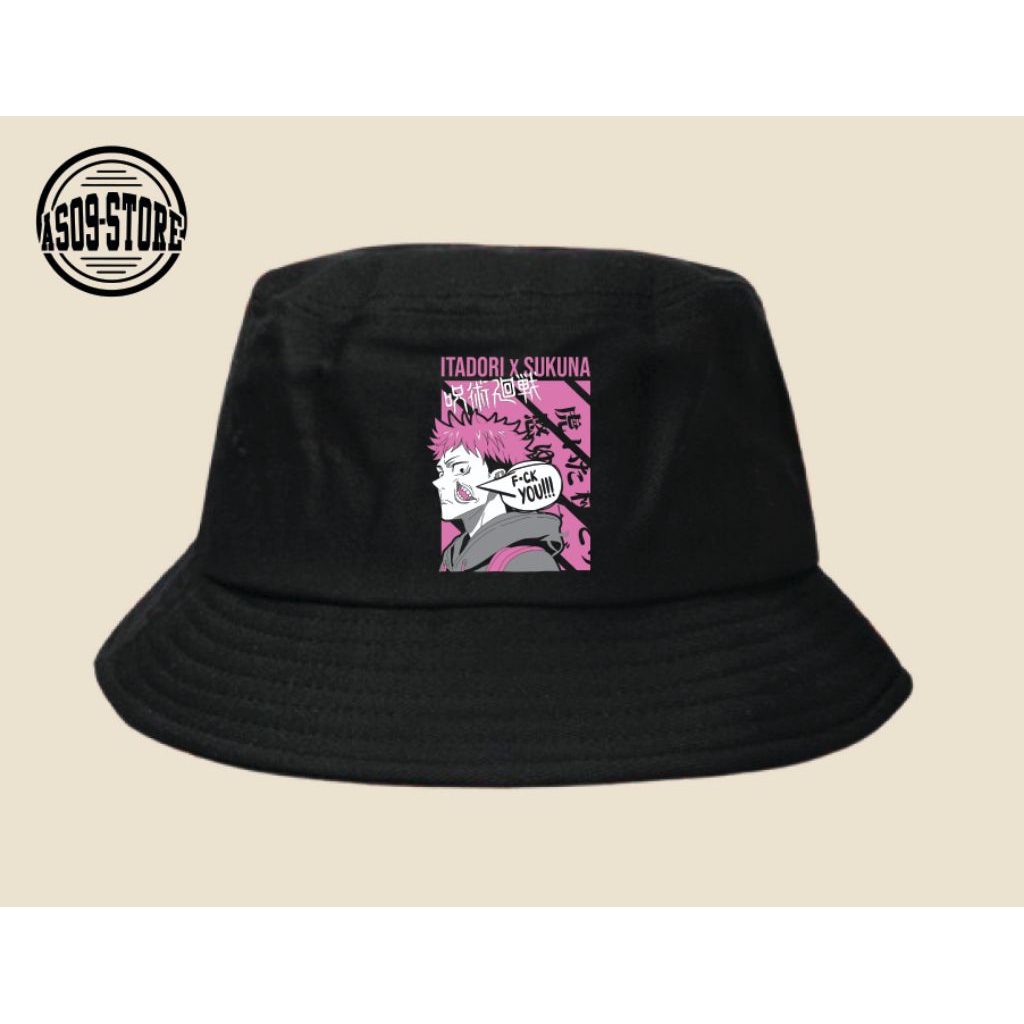 Jual Topi Bucket Hat Itadori X Sukuna Anime Jujutsu Kaisen | Shopee ...