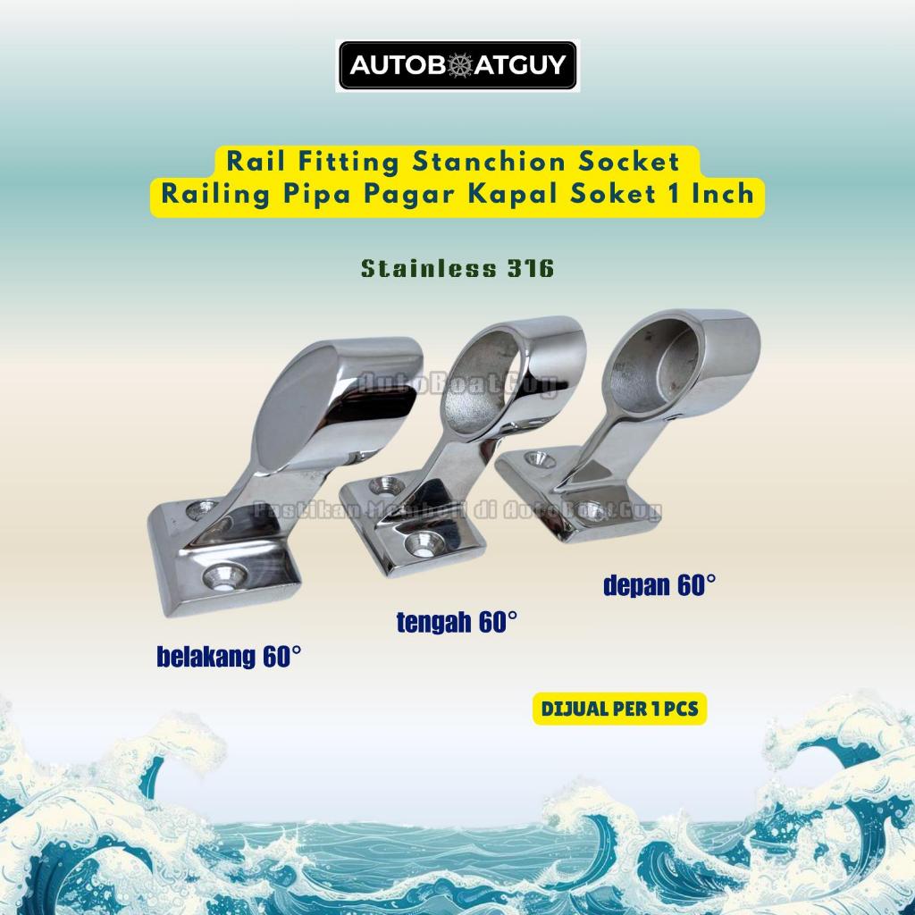 Jual Rail Fitting Stanchion Socket Railing Pipa Pagar Kapal Soket 1 ...