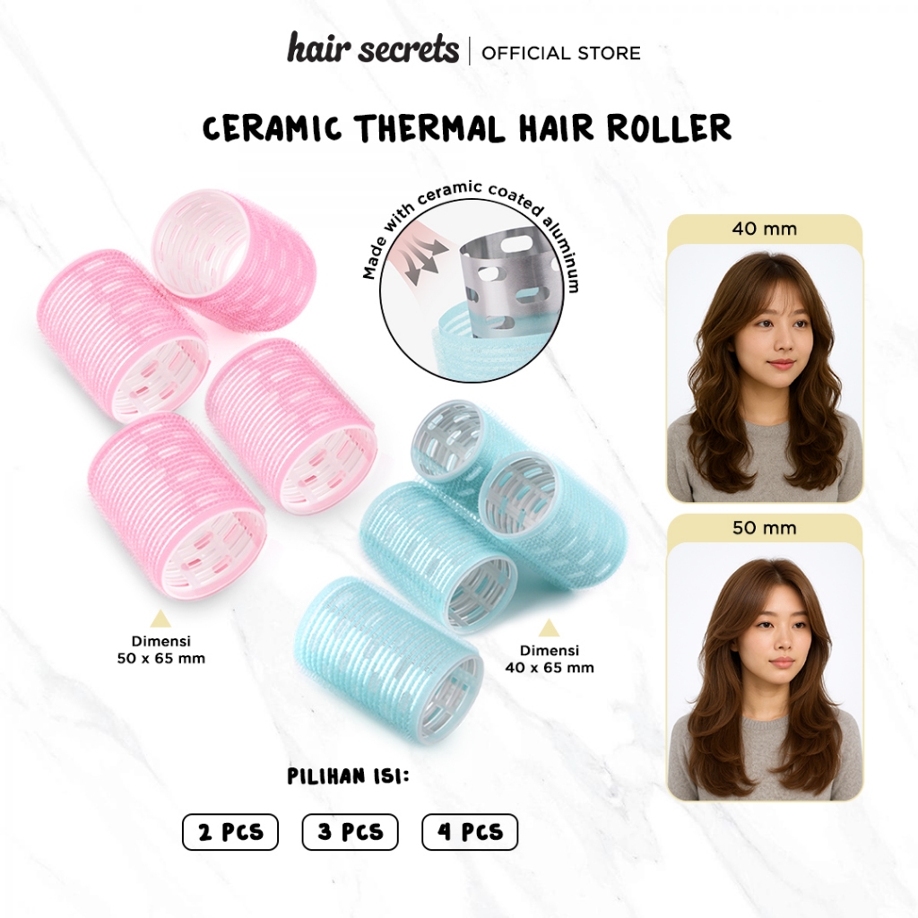 Jual Hair Secrets Roll Rambut Alumunium Tahan Panas | Korean Ceramic ...