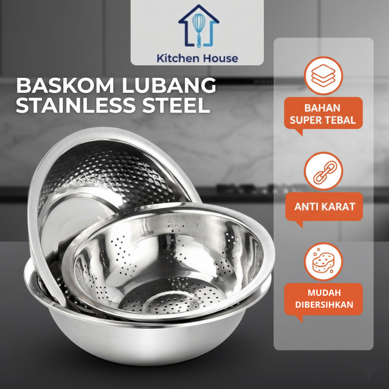 Jual Baskom Lubang Peralatan Dapur Masak Bolong Wadah Cuci Sayur ...