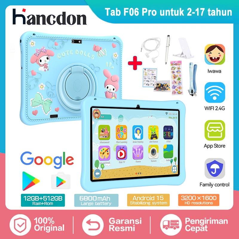 Jual Hancdon Tablet Anak Android F06 Pro 12GB/512GB Wifi 5G Dual SIM ...