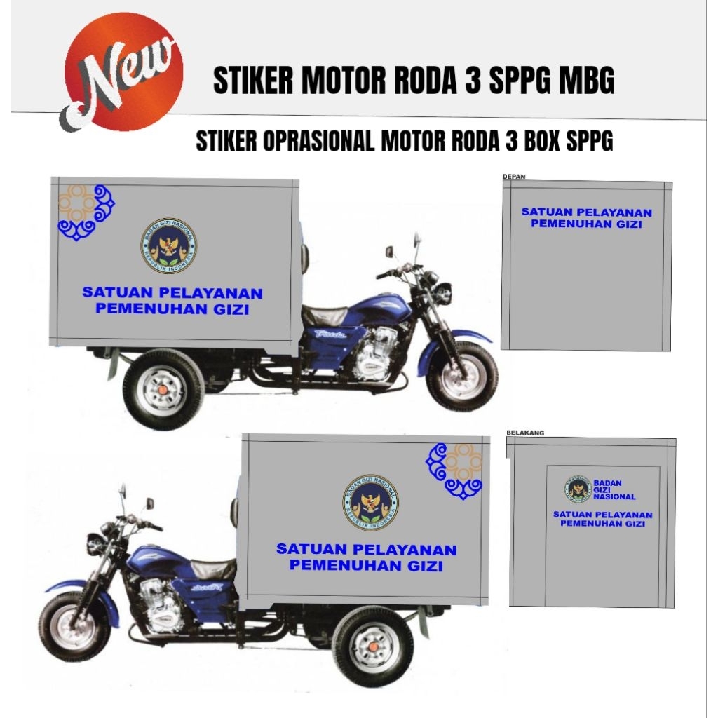 Jual Stiker Motor Box Mbg Sppg Stiker motor box roda tiga | Shopee ...