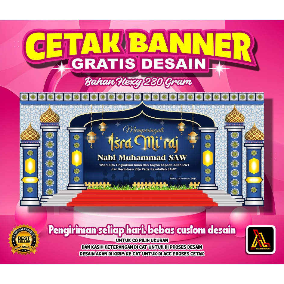 Jual BACKDROP PANGGUNG TERBARU 2026 CUSTOM FREE DESIGN/BANNER RAMADHAN ...