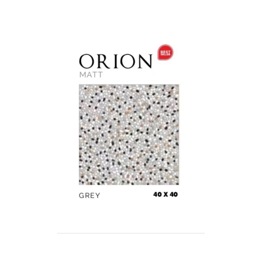 Jual KERAMIK MEREK ASIA TILE TYPE ORION GREY 1 DUS UKURAN 40X40 MATT ...
