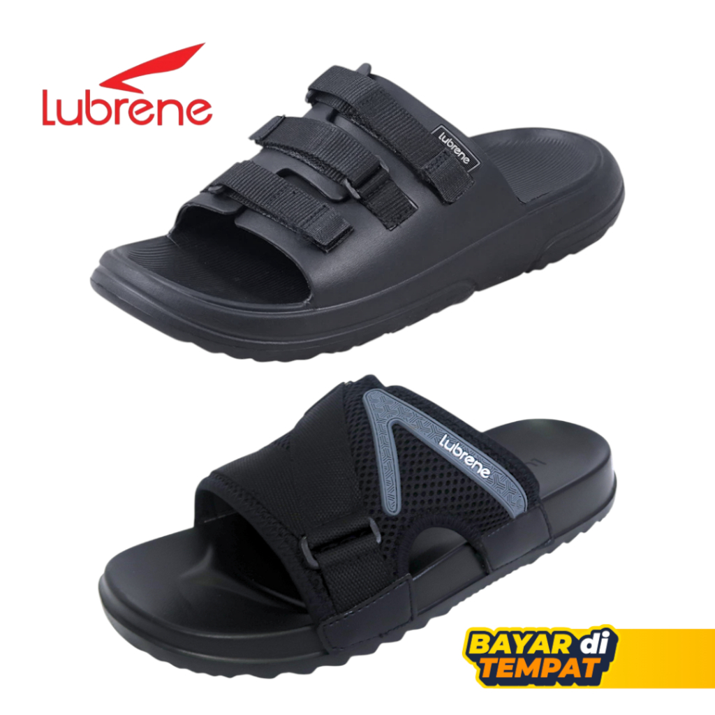 Jual Sandal Slop Slide Pria Hitam Coklat Ringan Phylon Karet - Lubrene ...