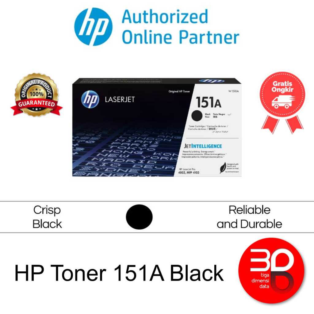 Jual HP Toner 151A Black LaserJet Cartridge Original [W1510A] | Shopee ...