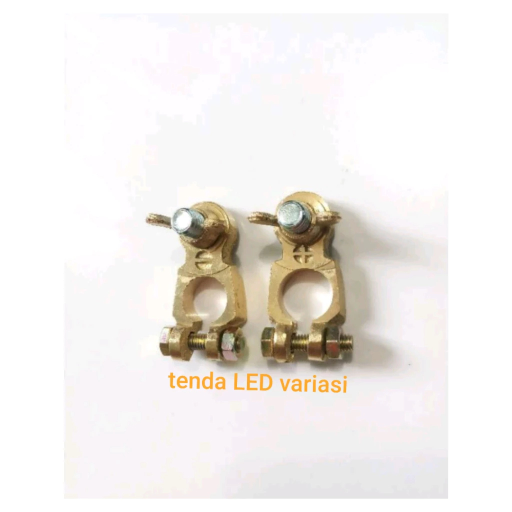 Jual kepala aki kuningan besar (+)dan (-)/kepala ACCU/ terminal aki ...