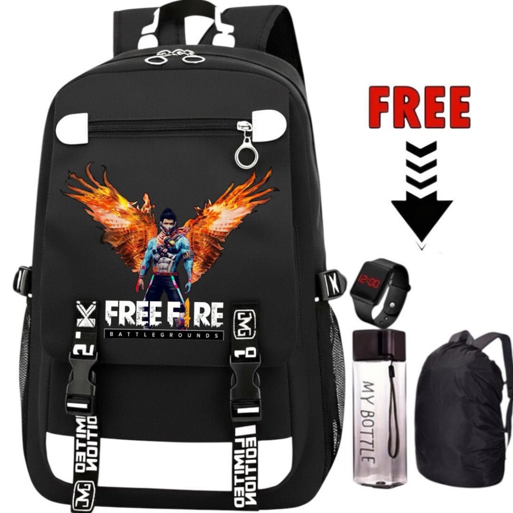 Jual Tas ransel anak laki laki sd backpack karakter Free Fire, desain ...