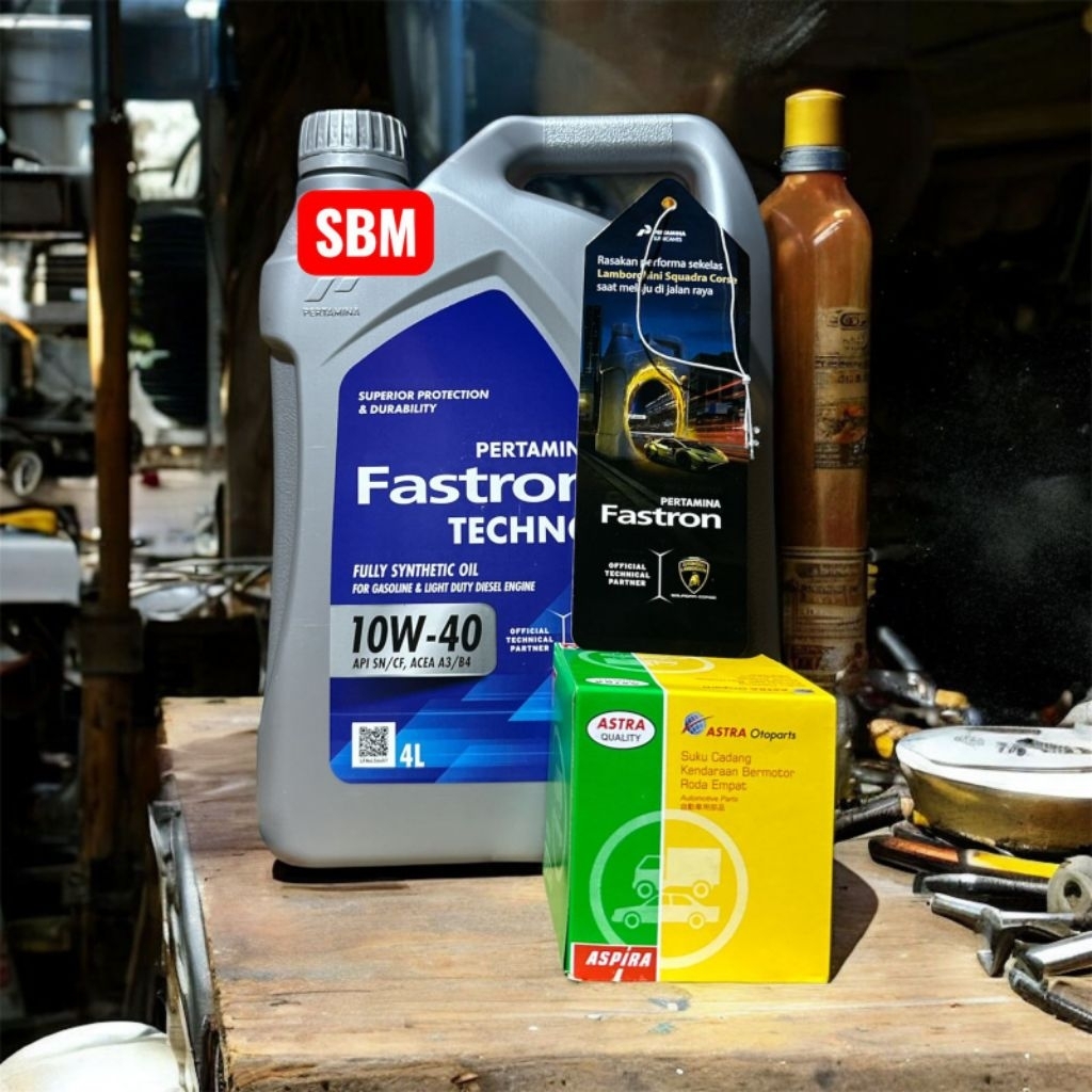 Jual PAKET GANTI OLI FASTRON TECHNO 4L SAE 10W-40 & FILTER OLI VIOS ...