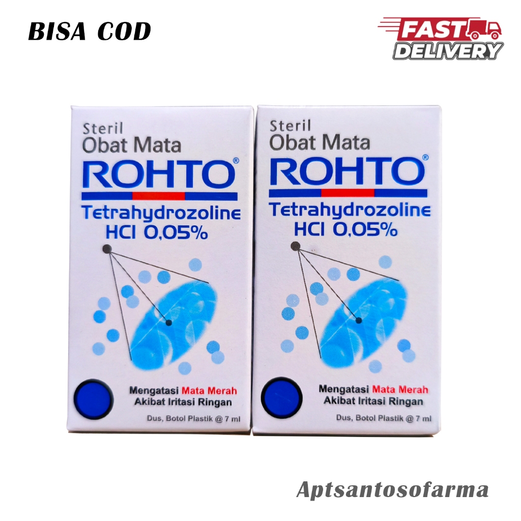Jual ROHTO Steril Tetes Mata 7ml Meredakan Iritasi Mata Tetrahidrozolin ...