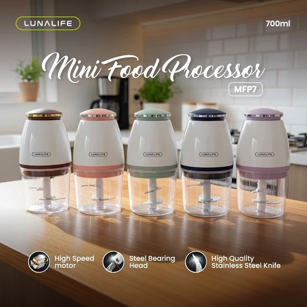 Jual Luna Mini Chopper Bumbu Blender Kapsul / Chopper Elektrik 700ml ...