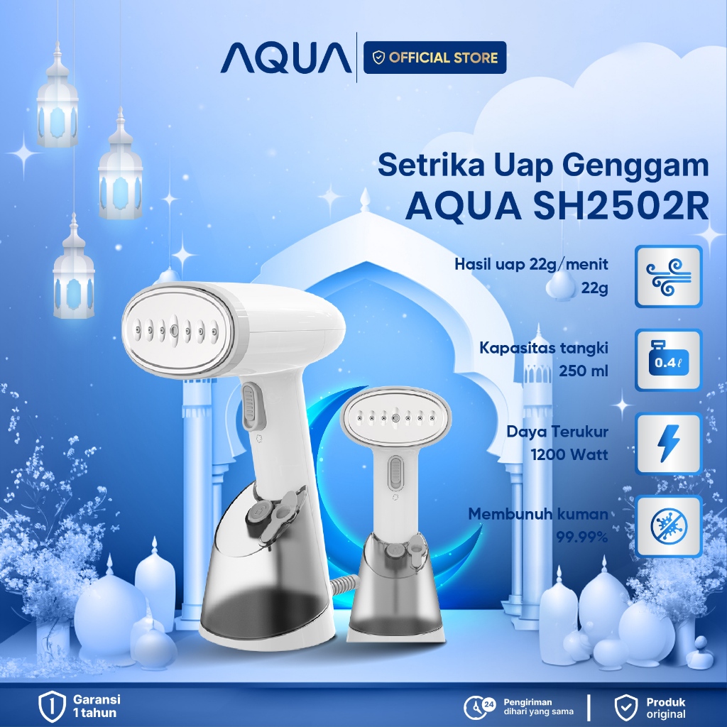 Jual AQUA SH2502R Setrika Uap Handheld Garment Steamer 1200W Setrika ...