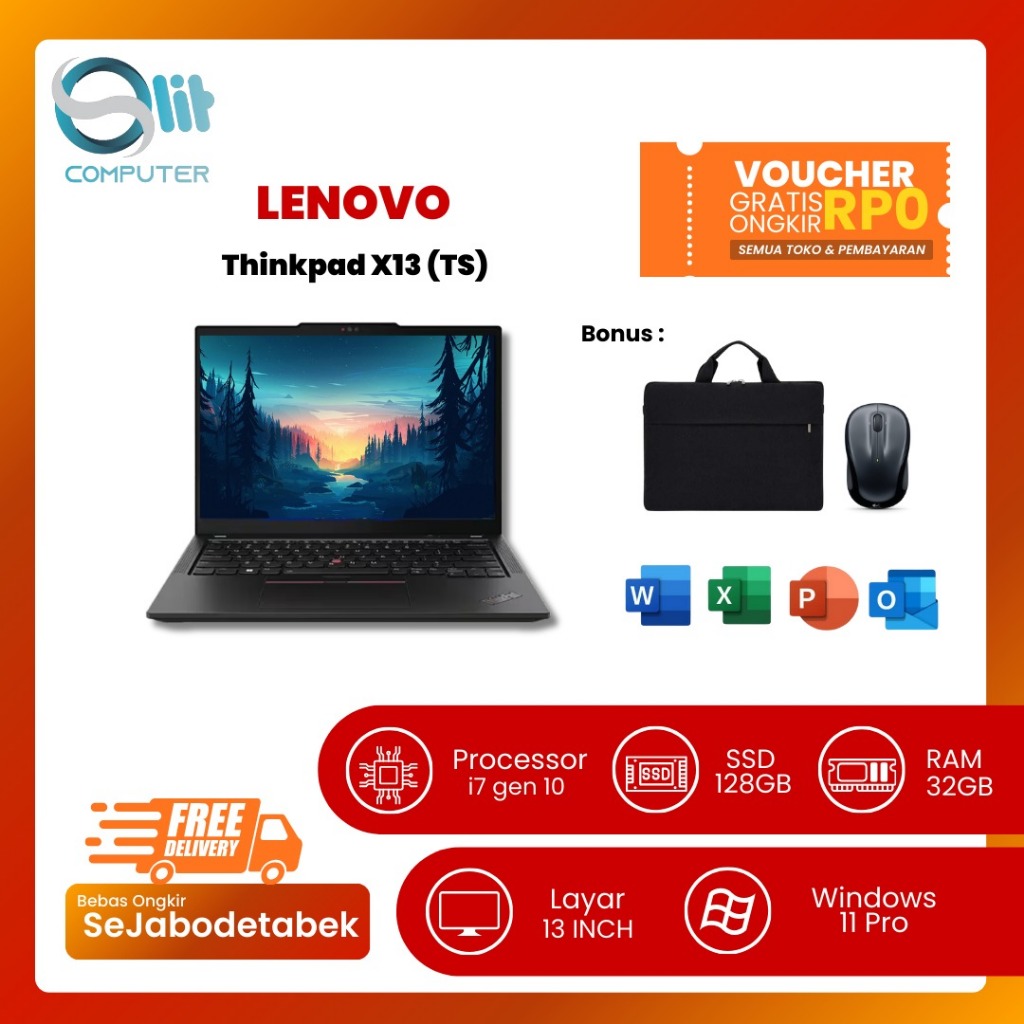 Jual Lenovo ThinkPad X13 Touchscreen i5 Gen 10 | RAM 16GB | SSD 128GB ...
