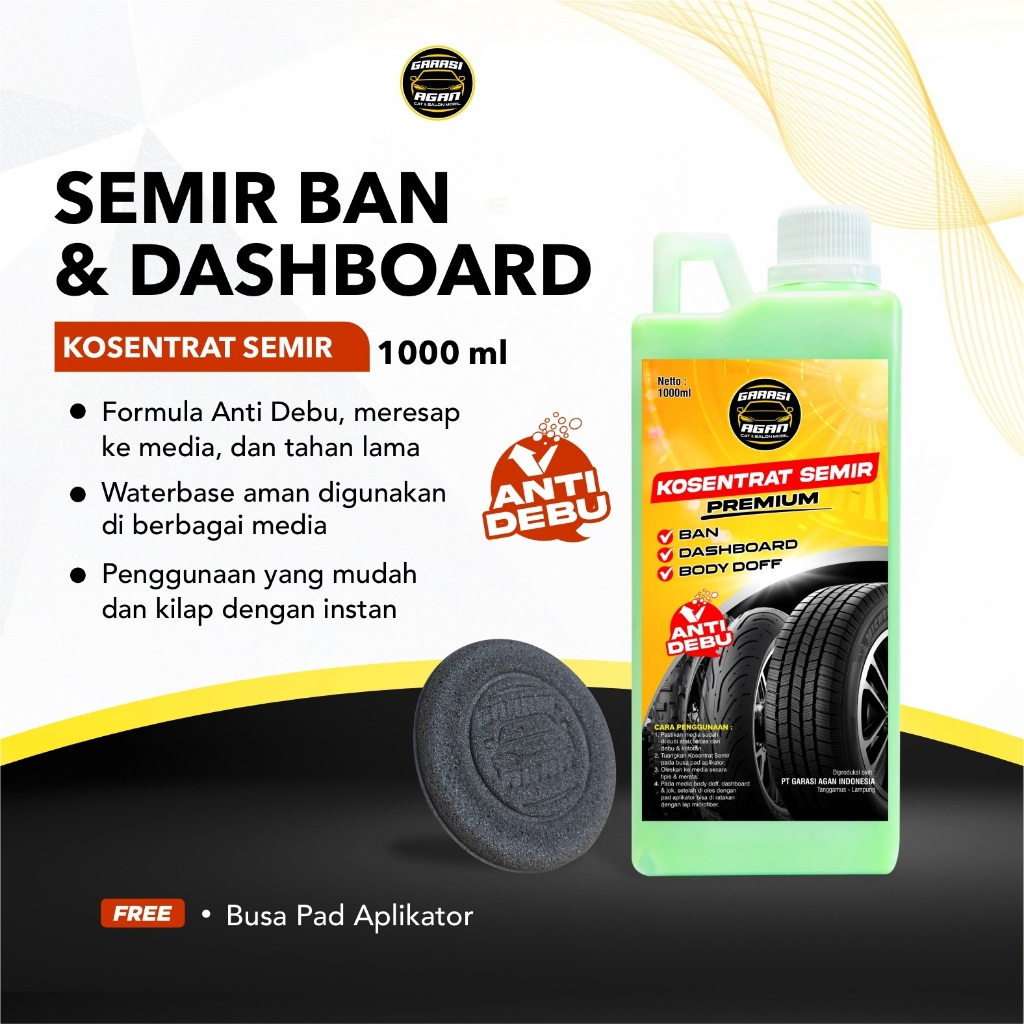Jual KONSENTRAT SEMIR PREMIUM 500 ML 1 LITER SEMIR BAN JOK DASHBOARD ...