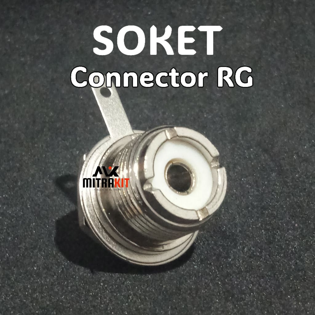 Jual Soket Connector RG soket konektor RG8/RG58 sasis body mur | Shopee ...