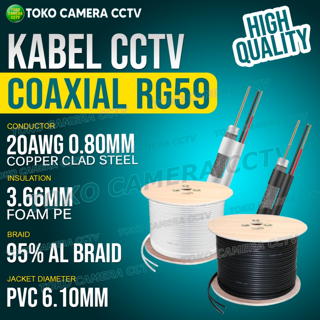Jual KABEL CCTV COAXIAL RG59 SIAMESE POWER ORIGINAL | Shopee Indonesia