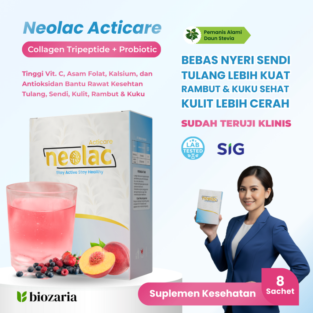 Jual NEOLAC ACTICARE Collagen Tripeptide Probiotic Minuman Kolagen ...