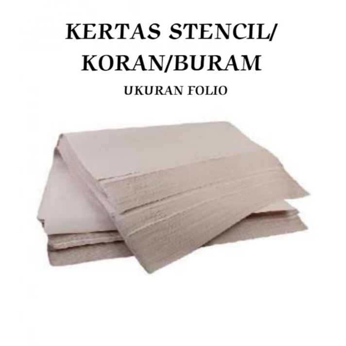Jual KERTAS STENCIL / KORAN / BURAM UKURAN FOLIO HARGA 1 BUNGKUS ISI ...