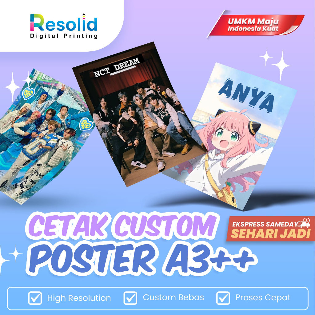 Jual CETAK POSTER A3++ SEHARI JADI | ART PAPER ART CARTON | 1 SISI / 2 ...