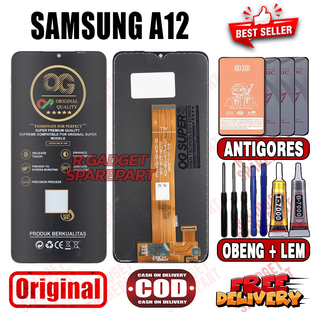 Jual Lcd Touchscreen SAMSUNG A12 Original OG SUPER Fullset | Shopee ...