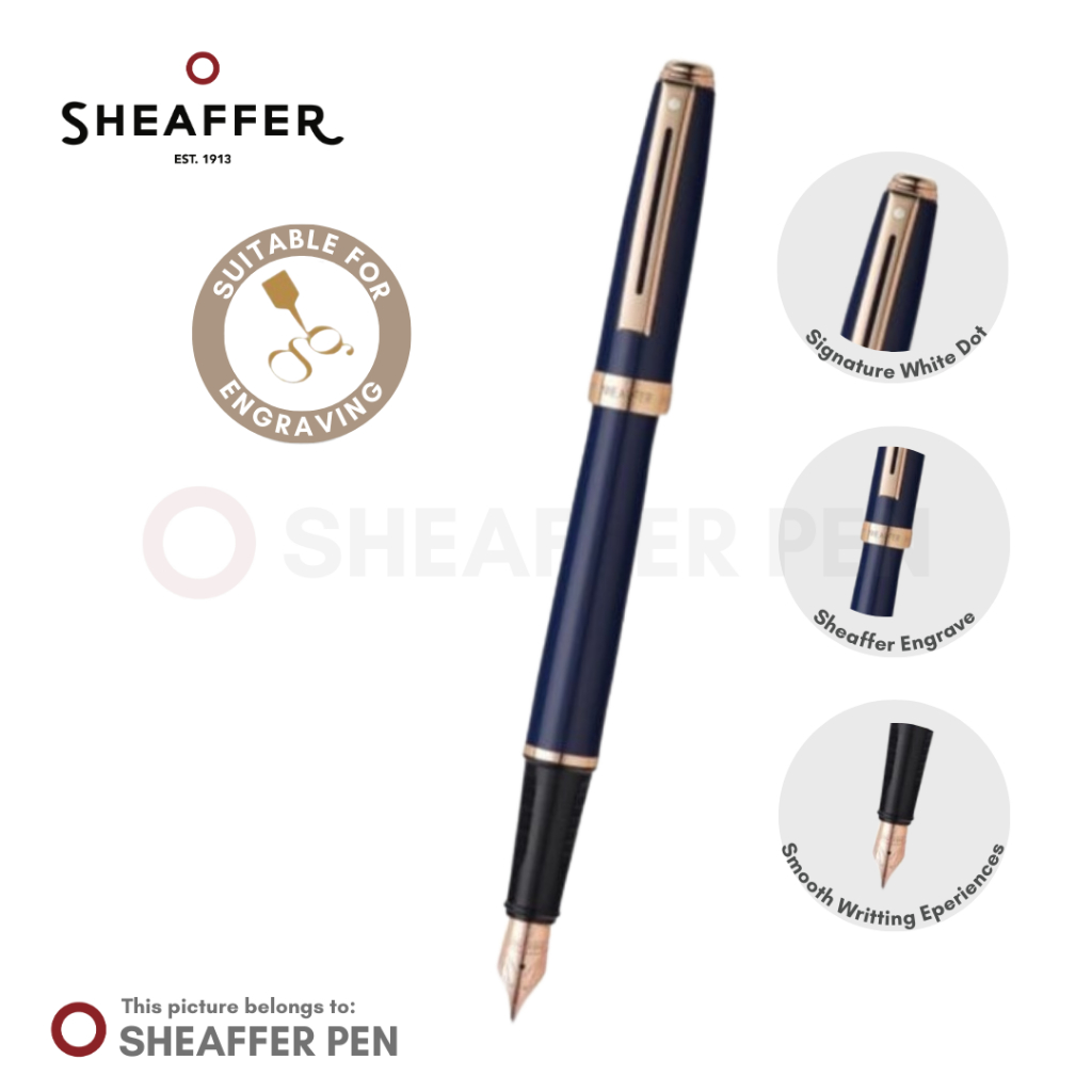 Jual Sheaffer® Prelude Cobalt Blue Fountain Pen | Shopee Indonesia