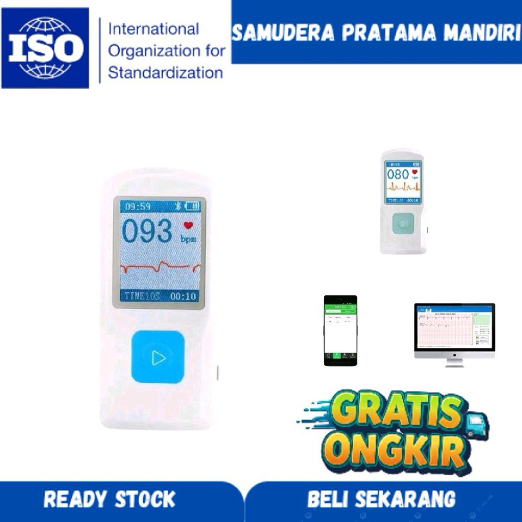Jual Mesin Deteksi Jetak Jantung Portabel ECG EKG CONTEC PM10 USB ...