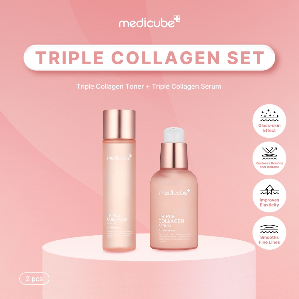 Jual Medicube Triple Collagen Line (Triple Collagen Toner 4.0 140ml ...