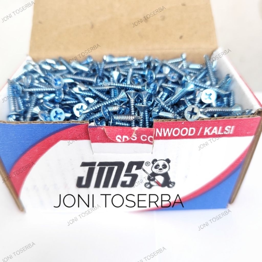 Jual Sekrup Drilling SDS JF Kepala Datar Kepala Obeng JMS Panda 6x25 ...